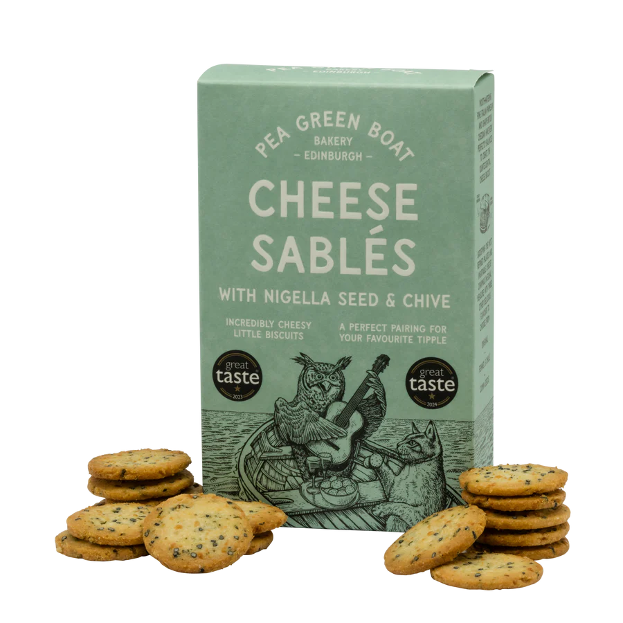 Pea Green Boat Cheese Sables with Nigella & Chive 80g – St Martin-in ...