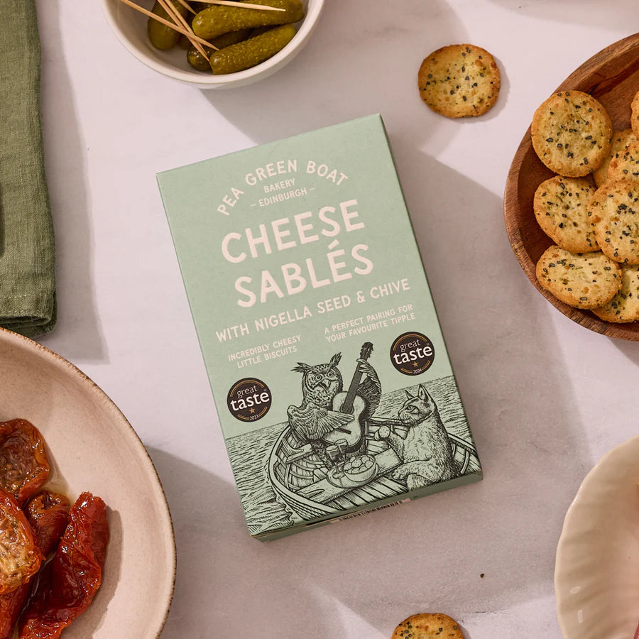 Pea Green Boat Cheese Sables with Nigella & Chive 80g – St Martin-in ...